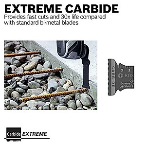 BOSCH OSL005C 5-Piece Starlock Oscillating Multi Tool Assorted Set Blades for Mixed Applications in Metal, Wood and Other General Purpose Materials with Included Case