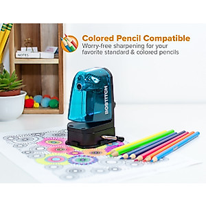 Bostitch Office Multi-Mount Manual Pencil Sharpener, Vacuum Mount or Screw Mount, Blue (MPS2-BLUE)