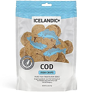 Icelandic+ Plus Cod Fish Chips Dog Treat 2.5-oz Bag