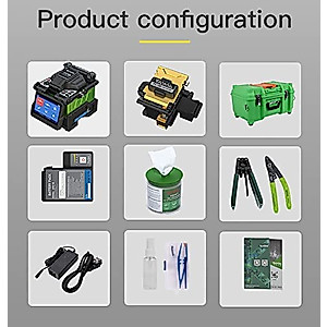 Komshine FX39 Automatic Intelligent Backbon Optical Fusion Splicer 6 Motors 4.3 inch LCD Screen Display Intelligent Optical Welding Machine 6S Splicing Machine 7800mAh Empalmador de fusión óptica