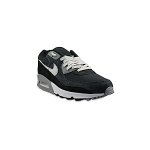 Nike Men's Air Max 90 Running Shoes, Black/Grey, 8
