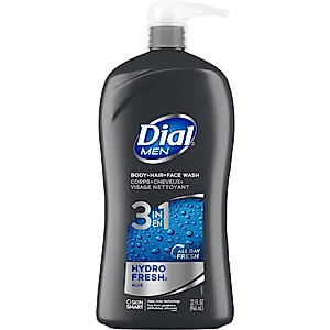 Dial Men 3in1 Body, Hair and Face Wash, Hydro Fresh, 32 fl oz