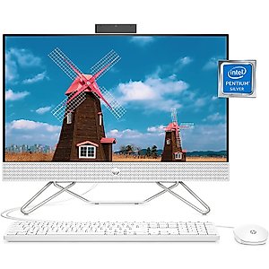 HP 2024 24'' FHD IPS Touchscreen All-in-One Desktop PC Intel 2-Core i3-1115G4 Intel UHD Graphics 16GB DDR4 1TB NVMe SSD WiFi AC BT RJ-45 HDMI Webcam Speaker Windows 11 Pro White w/RE USB Drive