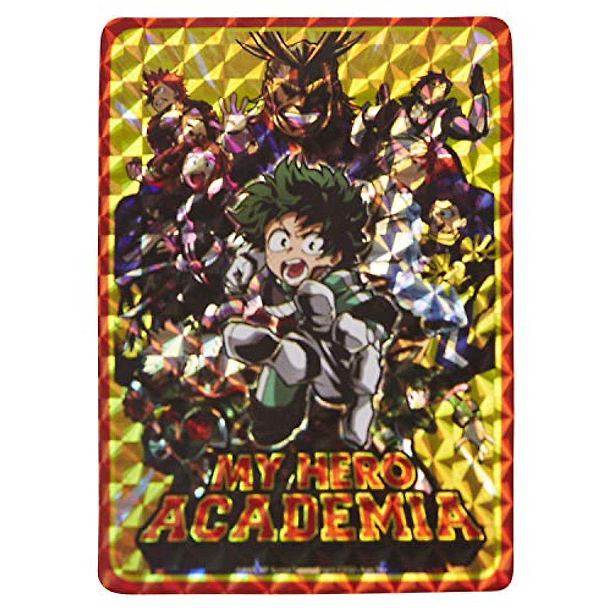 My Hero Academia Throw Blanket - Shoto, Izuku & All Might Soft Fleece Throw Blanket Lanyard and Sticker (All Might)
