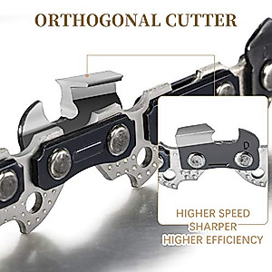 SENSILIN S57 16 Inch Chainsaw Chain, 3/8" LP Pitch .050" Gauge 57 Drive Links for Oregon, Echo 91PX57CQ / 91VG57CQ, Shindaiwa, Worx, Remington and More