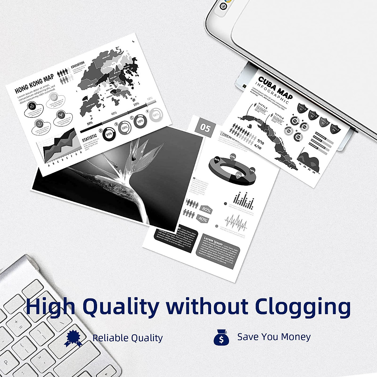 InkSpirit Remanufactured 63 XLarge Black Ink Cartridge, Replacement for HP 63XL for Envy 4520 3634 OfficeJet 3830 5252 4650 5258 4655 4652 5255 DeskJet 3636 1111 3630 1112 3637 3632 Printers (1-Pack)