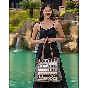 Myra Bag Neighbor'S Envy Tote Bag Upcycled Cotton & Hair Leather S-3049