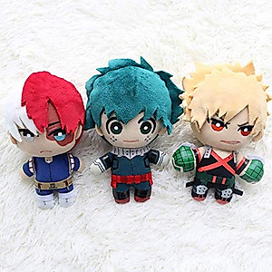 MHA Anime Plushie Cute Plushie Hero Cosplay Plushies Plush Toy Stuffed Keychain Doll, 5.9" Green
