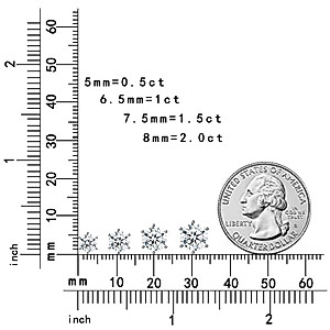 Diamond Stud Earrings for Women Men Gifts for Wife Soulmate Mom Girlfriend Moissanite Earrings 2Ct Anniversary Jewelry Present for Wife, Birthday Valentines Gifts (Luxury 4 Pointed)