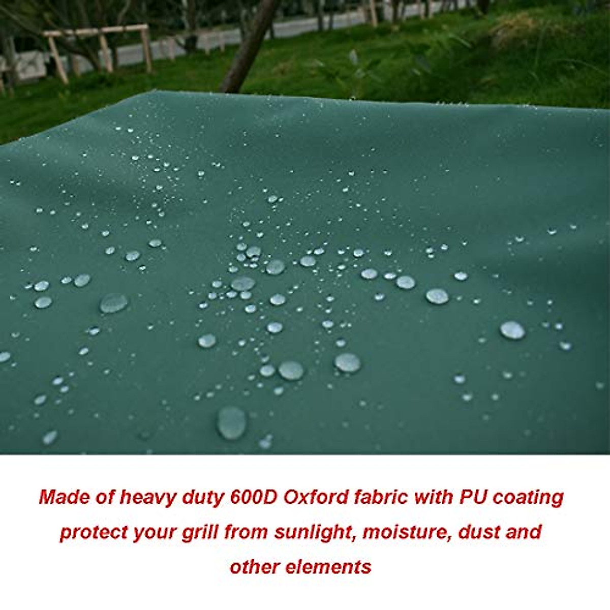 Mini Lustrous Cover for Large Big Green Egg, Large Ceramic Egg Type Kamado Table Cover with Heavy Duty and Waterproof Fabric, Large（60”Lx27”Wx31”H）