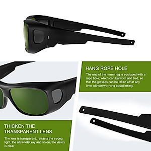 UpaClaire Welding Glasses, Wrap-Around Safety Welding Lens, Anti-Scratch, Non-Slip, UV Protection, Laser Hair Removal Protective Glasses, IPL200-2000nm Protection Safety Glasses