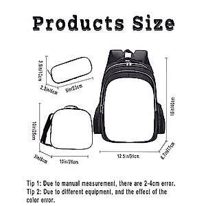 Kavcoc Fashion Cartoon Anime 3-Piece Backpack Set with Lunch Box and Pencil Case - Fun, Functional, Durable, Comfortable, and Versatile Style2