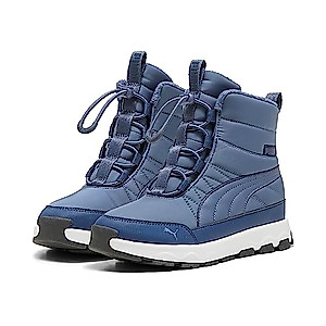 PUMA Evolve Boot Alternative Closure Snow Shoe, Inky Blue-Persian Blue White, 1 US Unisex Little Kid