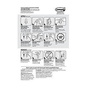 Command Bath Large Towel Hook Value Pack, Clear Frosted, 3-Large Hooks, 3-Water-Resistant Strips, Organize Damage-Free