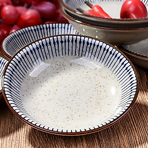 LMRLCS Ceramic Soy Dish Set of 6, 3.9 Inch Japanese Sauce Dish Serving Sushi Dipping Sauce Dish Sauce Cups Sushi Dish for Dipping