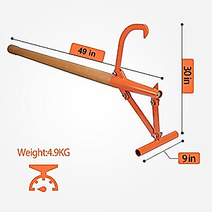Timberjack Wood Log Lifter 49" Wood Handle , Steel Timberjack ,Heavy-Duty Steel Log Jack