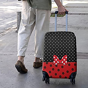 dicilly Luggage Covers for Suitcase Washable Suitcase Cover Red Bow Baggage Covers Fit 29-32 Inch Luggage (Go Travel)