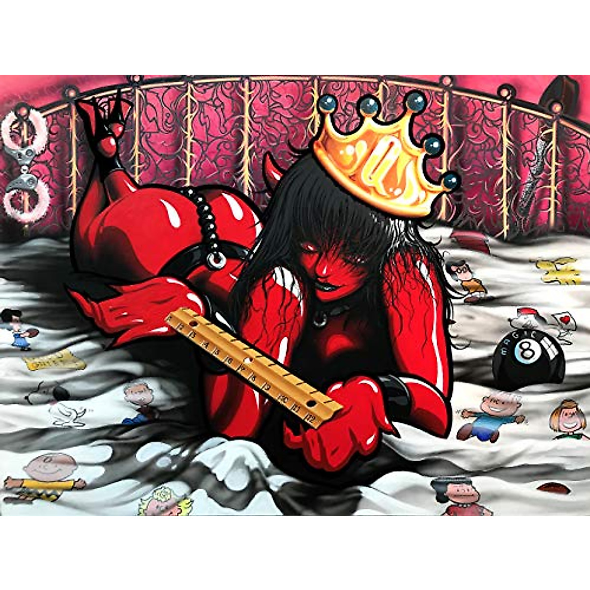 Size Queen by Erni Vales of EVLworld Limited Edition Museum Grade Art Print on Aluminum Metal