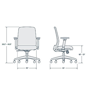Haworth Assure Office Chair-Stylish Desk Chair with Breathable Mesh Finish - Without Lumbar Support