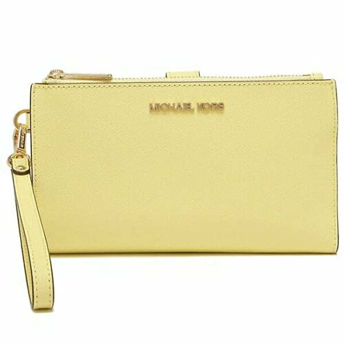 Michael Kors Jet Set Travel Double Zip Phone Wristlet MK Buttercup Yellow