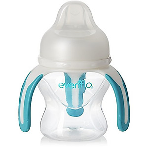 Evenflo Feeding Soft-flo Trainer Sippy Cup with Handle for Growing Baby and Toddler - Clear, 5 Ounce (Pack of 1)