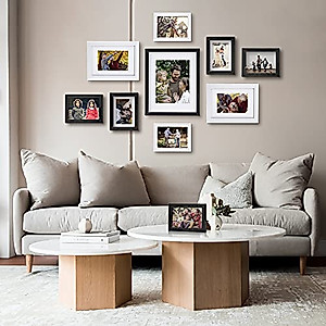 Nacial Picture Frames 5x7 inch Set of 4, White Photo Frame, Display 4x6 Photo with Mat, Display 5x7 photo without Mat, Picture Frames Collage for Wall or Tabletop