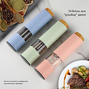 clhjinruoliu Pepper Grinder Salt and Pepper Mill Grinder Eco-Friendly Labor-Saving ABS Electric Pepper Mill Accessories for Home,Pink