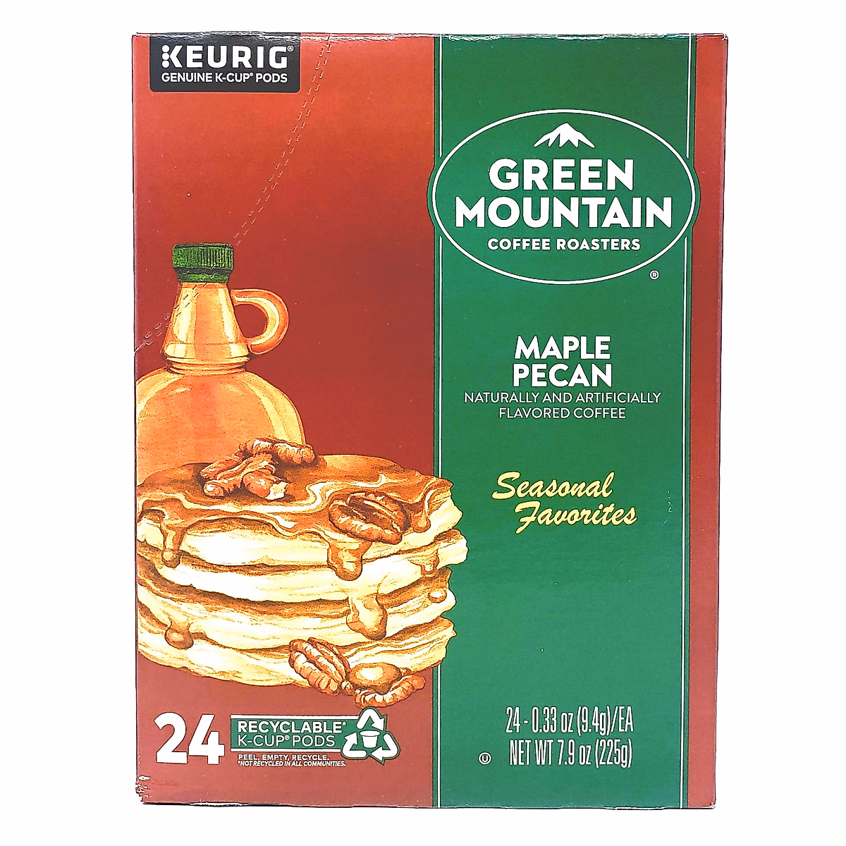 Green Mountain K Cups Seasonal Variety Pack of 2 Flavors - Cinnamon Sugar Cookie and Maple Pecan - Pack of 48 K Cups - 24 K Cups Per Flavor - For Use of Keurig Coffee Makers