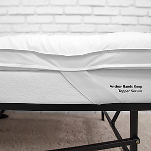 SensorPEDIC MemoryLOFT Cot Mattress Topper, White, Small Single