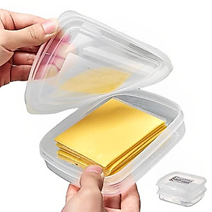 WonLiq 2 Pack-Plastic Cheese Storage Containers with Lids Airtight Keeps Cheese Fresh and Delicious Cheese Container for Fridge BPA Free