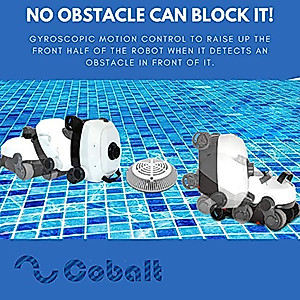 Nu Cobalt NC23 Smart Logic Robotic Pool Cleaner for Medium to Big Above Ground Pools as Well as Small inground Pools Floor Cleaner