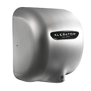 XLERATOR XL-SBX Automatic High Speed Hand Dryer with Brushed Stainless Steel Cover and 1.1 Noise Reduction Nozzle, 5.5 A, 277 V