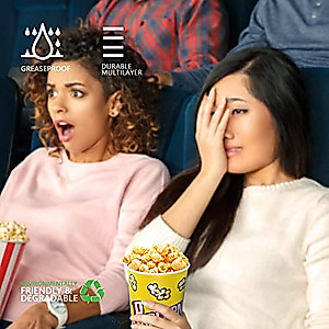 32 Oz Popcorn Boxes (44 Pack) Disposable Popcorn Buckets Classic Popcorn Cups Cute Paper Popcorn Containers Popcorn Bars, Movie Nights, Carnivals, Fundraisers, Birthday Parties, Wedding