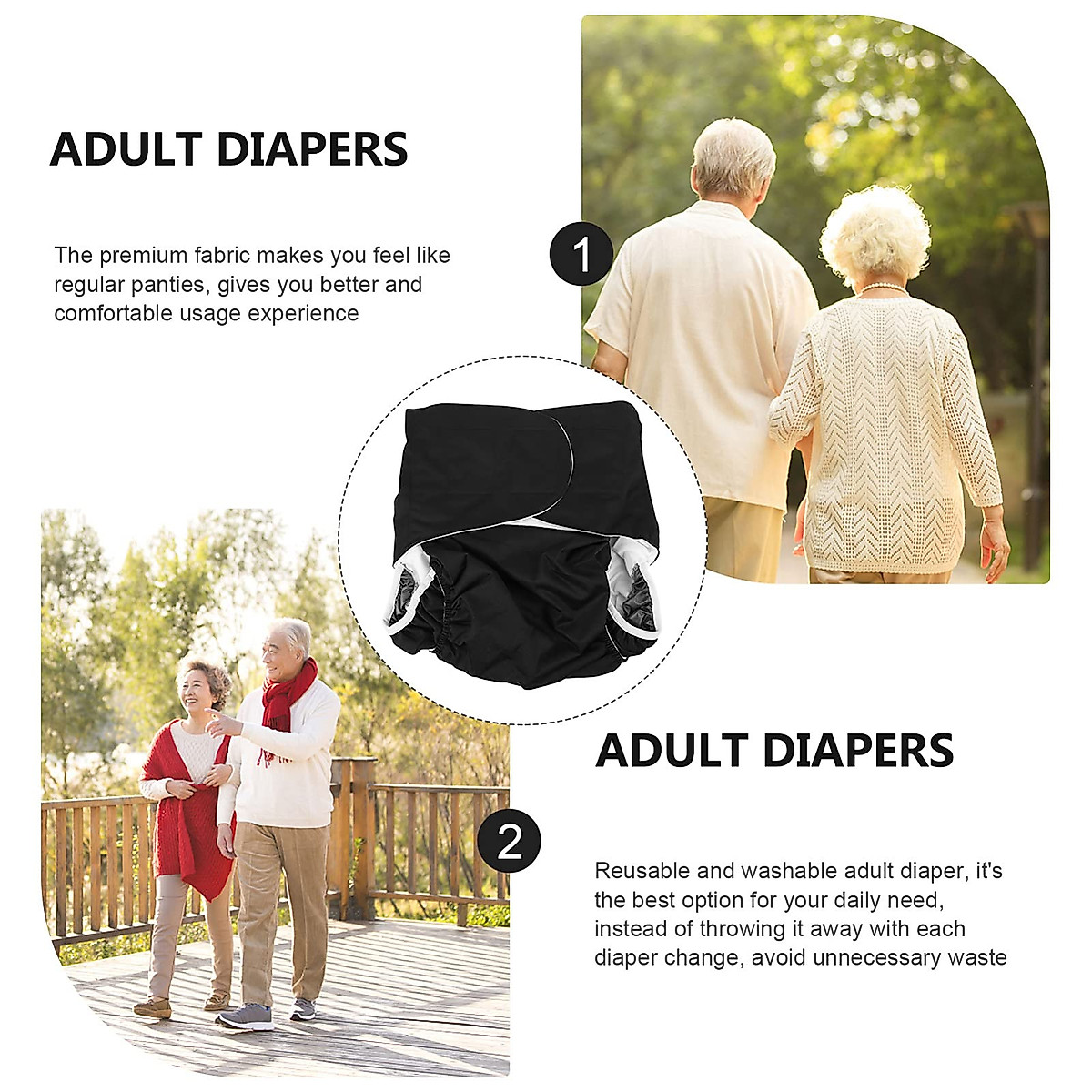 5pcs Leakproof Underwear for Washable Low Noise Reusable Cover Plastic Pants Cover Unisex