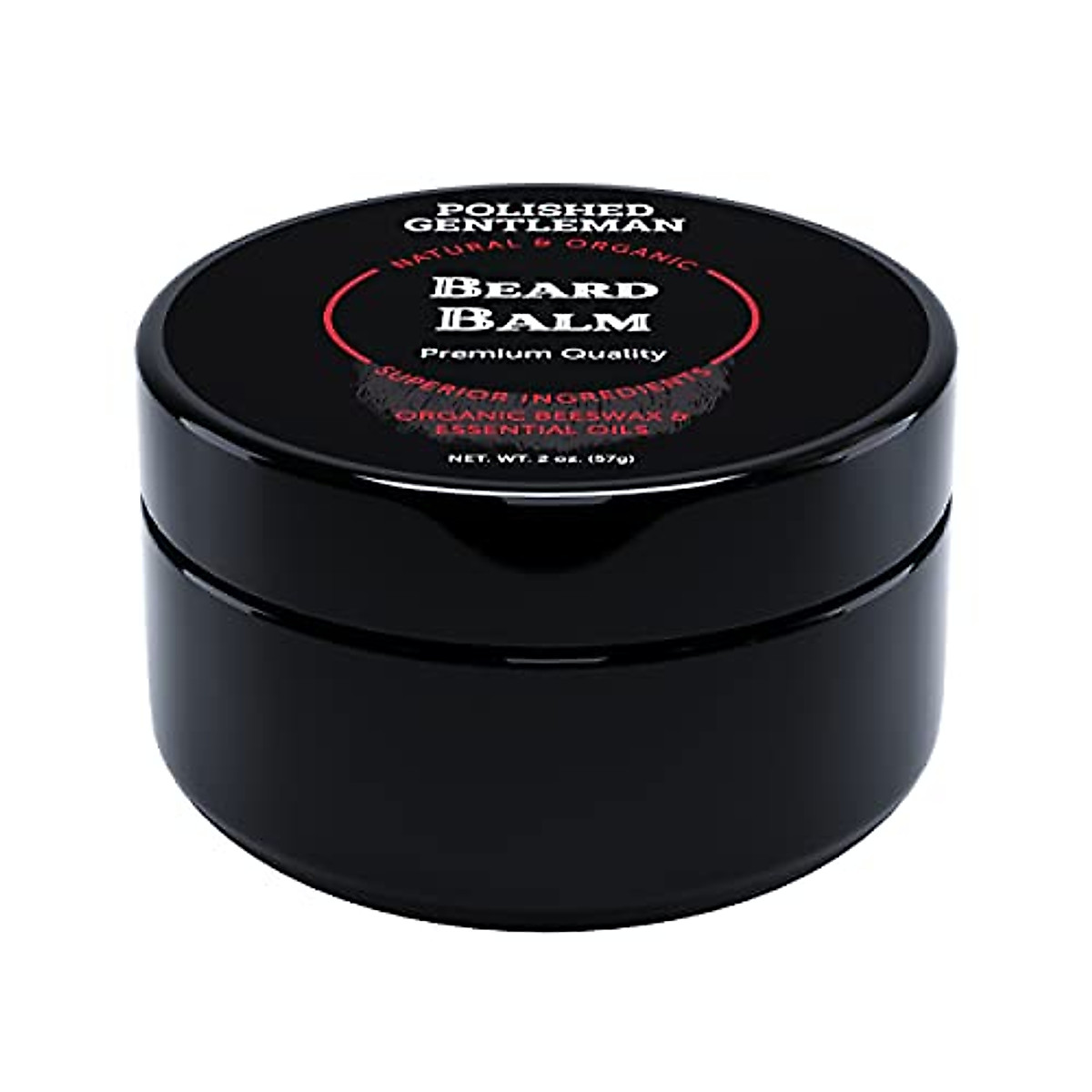 Beard Balm & Mustache Wax for Men - Beard Moisturizer with Organic Beeswax & Essential Oils - Hair Pomade & Hair Balm - Beard Polishes, Softener, Condition & Styling for Men's Grooming (2oz)