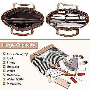 Handbags for Women 3Pcs Purses Satchel Shoulder Bags Crossbody Canvas Tote Bags Purse Set Stripes Style