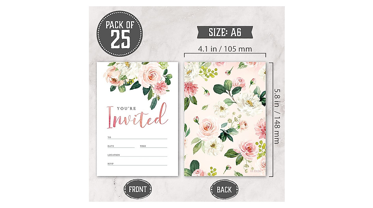 Floral Fill-in Invitations for Every Celebration