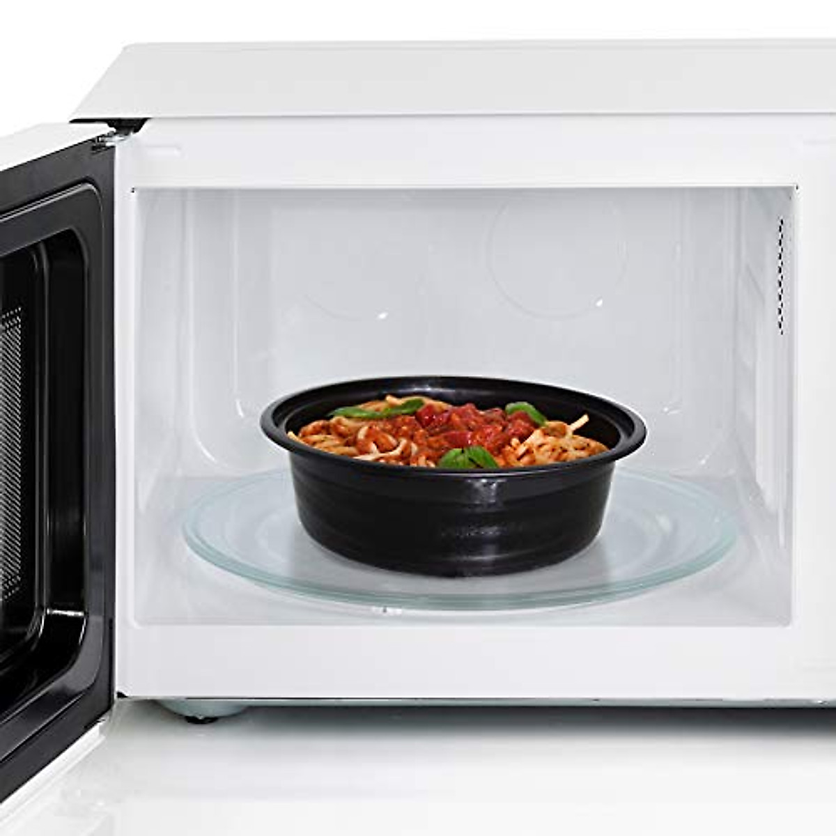 TRIPAK Plastic Microwaveable Food Containers with Lids 32 oz | BPA Free | Stackable | Leakproof | Microwave/Dishwasher/Freezer Safe