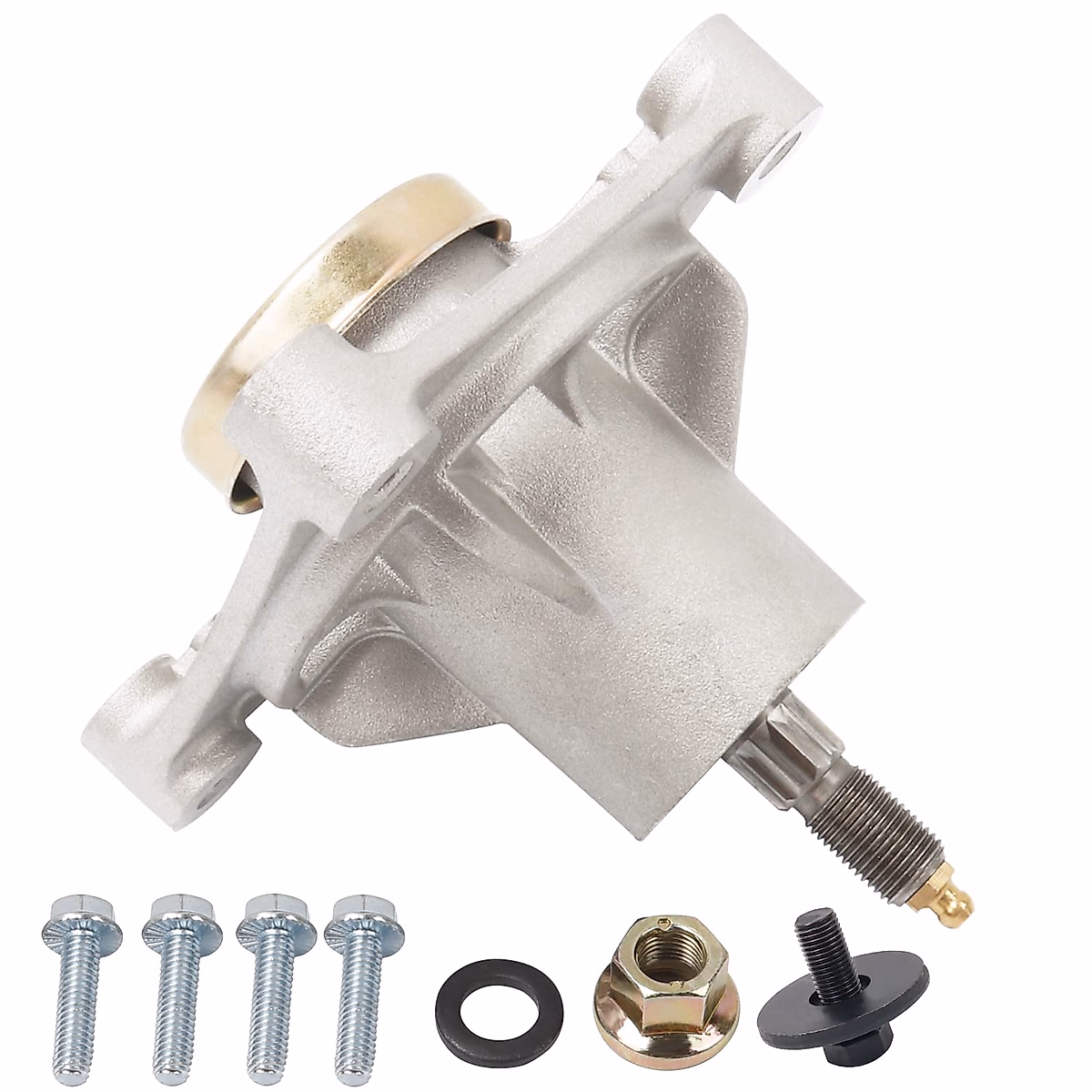 KOOTANS Mower Spindle Assembly for AYP 174356 174358 Husqvarna 532174356 587125201 532174358 Z246 GTH2548 GT2248 GTH2248 YTH1848XP YTH2448 YTH2748, Fits AYP 48" Decks 2002 & Newer (with Bolts, Zerk)
