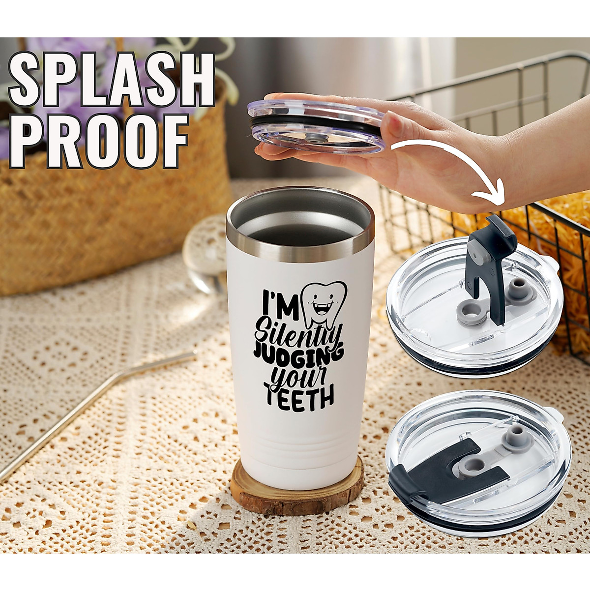 Onebttl Dental Gifts for Dental Assistant, Dental Hygienist on Dental Assistants Recognition Week, National Dental Hygienists Week, 20oz Insulated Stainless Steel Tumbler - Judging