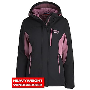 Reebok Women’s Winter Coat – Waterproof Windbreaker Jacket with Removable Puffer Coat – System Jacket for Women (S-XL), Size X-Large, Black
