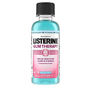 Listerine Gum Therapy Anti-Plaque & Gingivitis Travel Mouthwash, Glacier Mint, 95 mL 1 ea