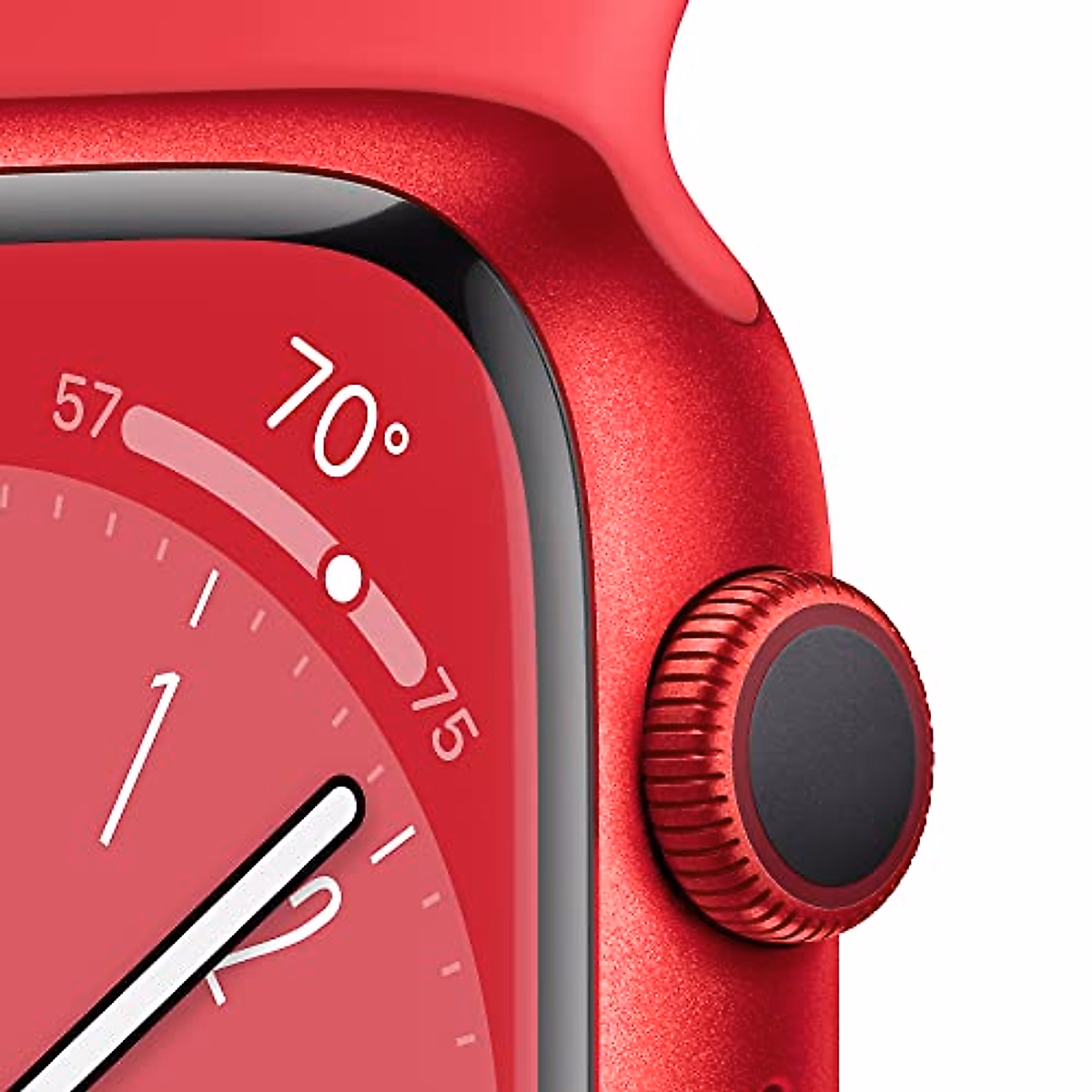 Apple Watch Series 8 [GPS 41mm] Smart Watch w/ (Product) RED Aluminum Case with (Product) RED Sport Band - M/L. Fitness Tracker, Blood Oxygen & ECG Apps, Always-On Retina Display, Water Resistant
