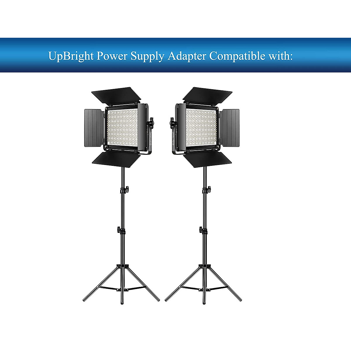 UpBright AC/DC Adapter Compatible with GVM Great Video Maker 50RS RGB-50RS GVM-50RS 50SM RGB-50SM 1000D GVM-1000D 1200D GVM-1200D RGB LED Video Light Panels 15V Power Supply Battery Charger Mains