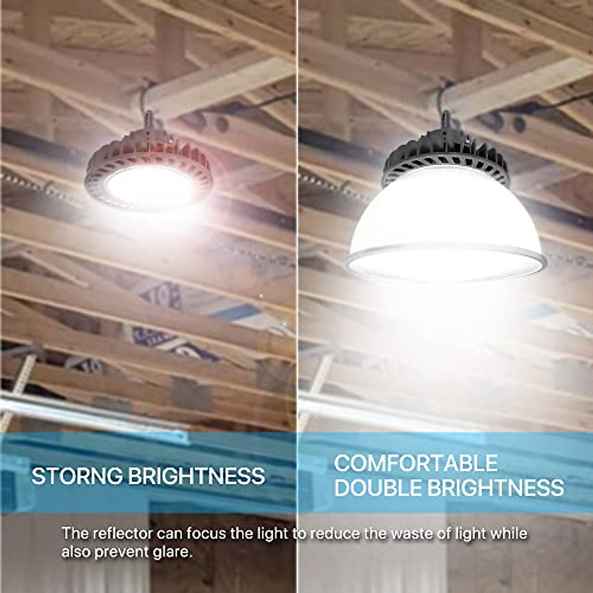 HYPERLITE 60 Degree PC Reflector ONLY for Hero Series LED High Bay Light 2-Pack (Milky Reflector with Cover)