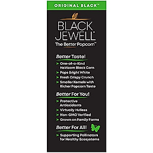 Black Jewell Gourmet Specialty Popcorn Kernels, Original Black (Pack of 1, 28.35 oz)