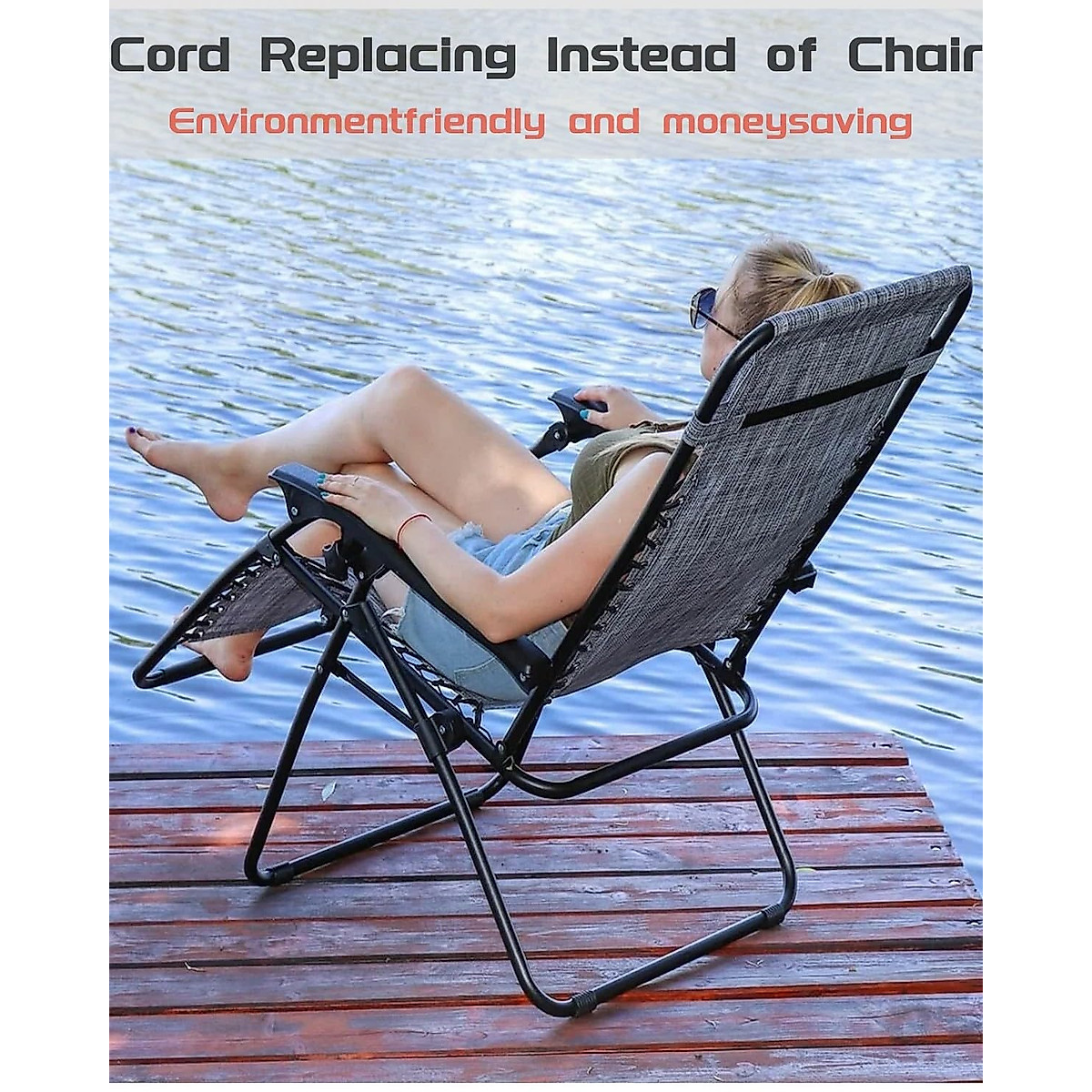 YHANDY Zero Gravity Chair Replacement Cord, Universal Replacement Laces Elastic Repair Kit for Lounge Chair,Outdoor Recliners, Anti Gravity Chair and Bungee Chairs