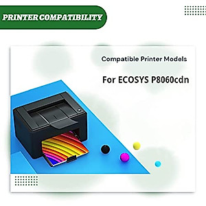 ZLOR Compatible TK8802 TK-8802C TK-8802K TK-8802M TK-8802Y Toner Cartridge Replacement Use for Kyocera ECOSYS P8060cdn Printer 4color