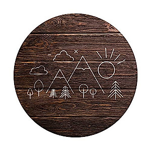 Simple Hiking Graphic Design For Men Women PopSockets Swappable PopGrip