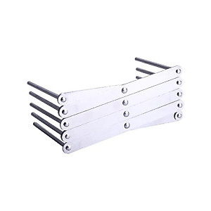 WskLinft Stainless Steel Pot Lid Holder, Multipurpose Storage Rack, Foldable, Adjustable Length, 13cm x 5.7cm x 7.2cm